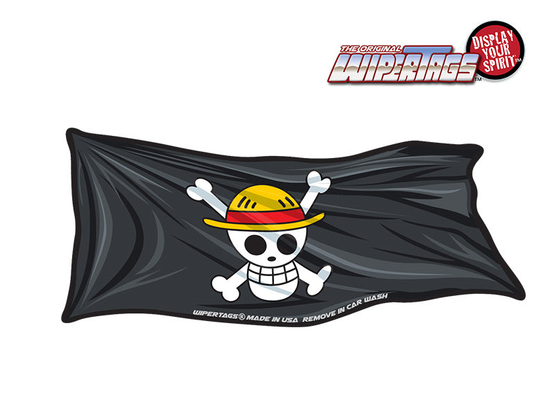 Jolly Roger Skull Pirate Flag WiperTag attach to rear wiper blades ...