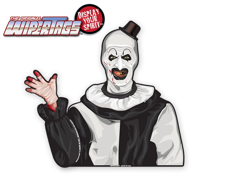 Terrifier Scary Killer Clown Waving Arm WiperTag decal sticker attach ...