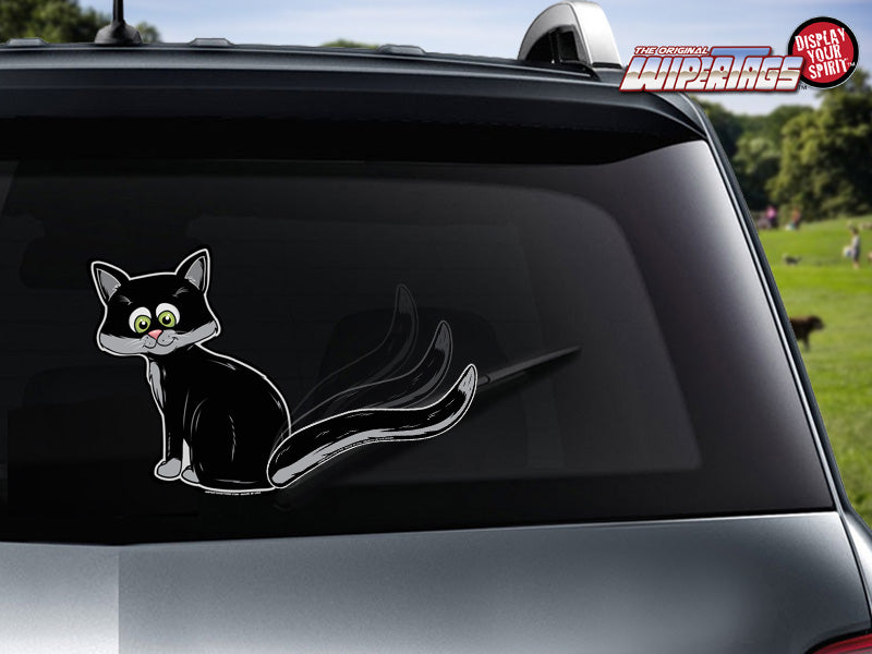 Black Cat Wagging Waving Tail WiperTags for car rear wiper blades ...